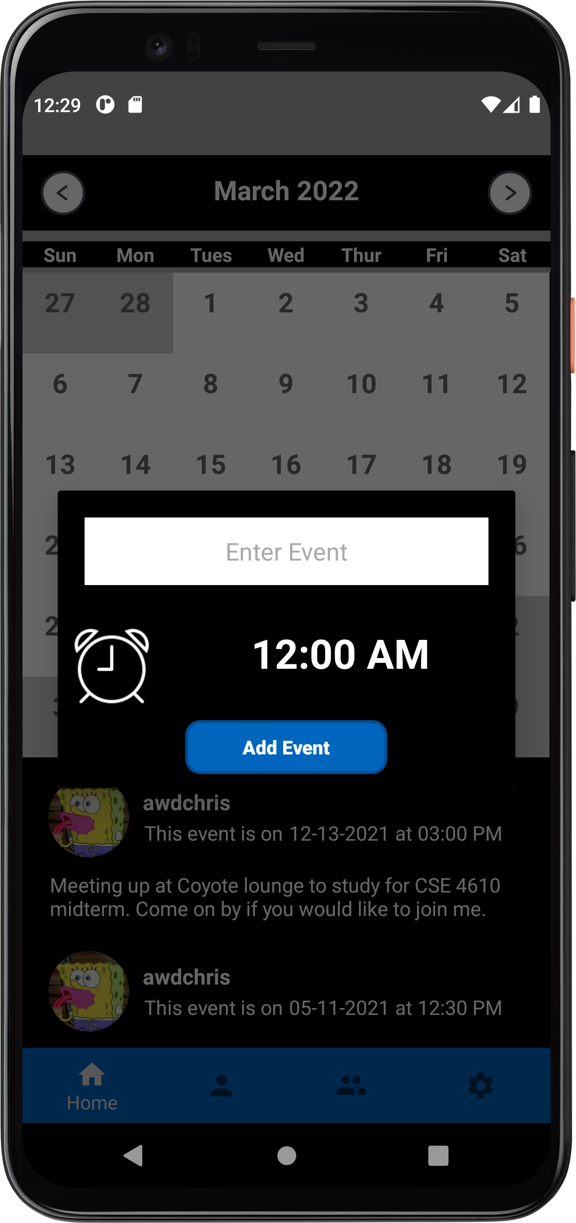 GitHub - chrisv22193/Social-Calendar: Group project for CSE 4550 ...