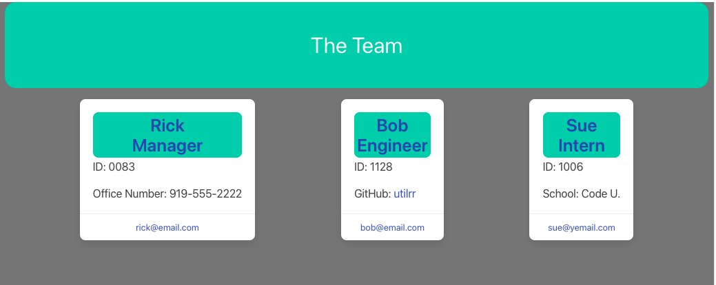 GitHub - utilrr/team-profile-generator