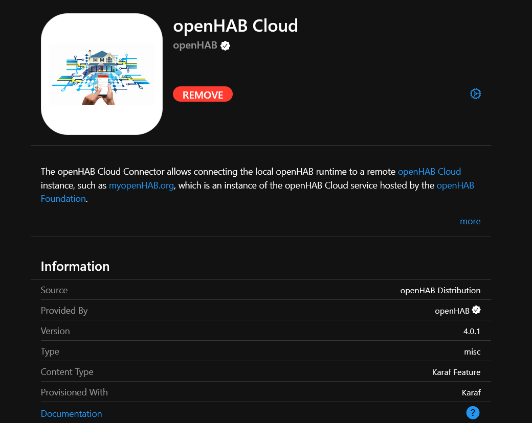 openHAB Cloud no longer appears in Settings · Issue #15517 · openhab/openhab-addons · GitHub