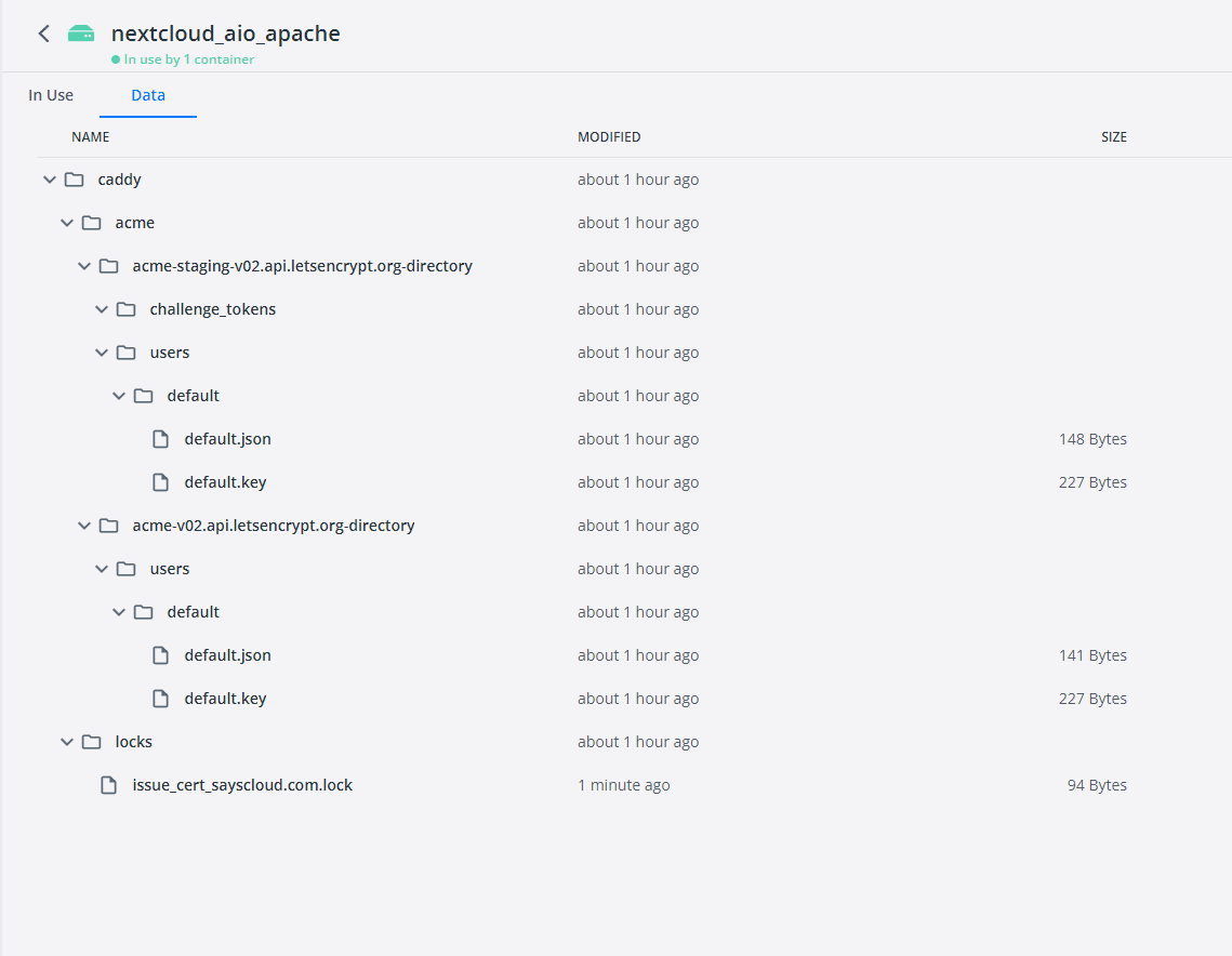Not work ssl sert when the value is used NEXTCLOUD_DATADIR · Issue #1478 · nextcloud/all-in-one ...