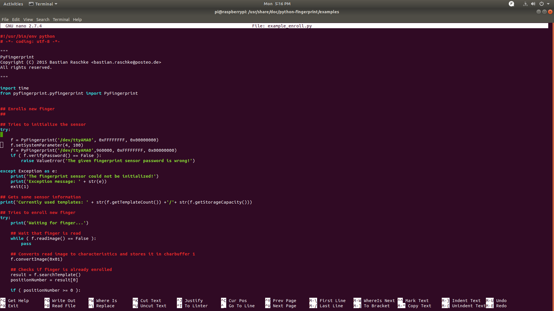 "The received packet do not begin with a valid header!" using Raspberry pi zero w with R307 ...