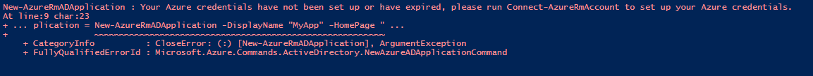 Login-AzureRmAccount Without login prompt · Issue #119 · microsoft/Partner-Center-PowerShell ...
