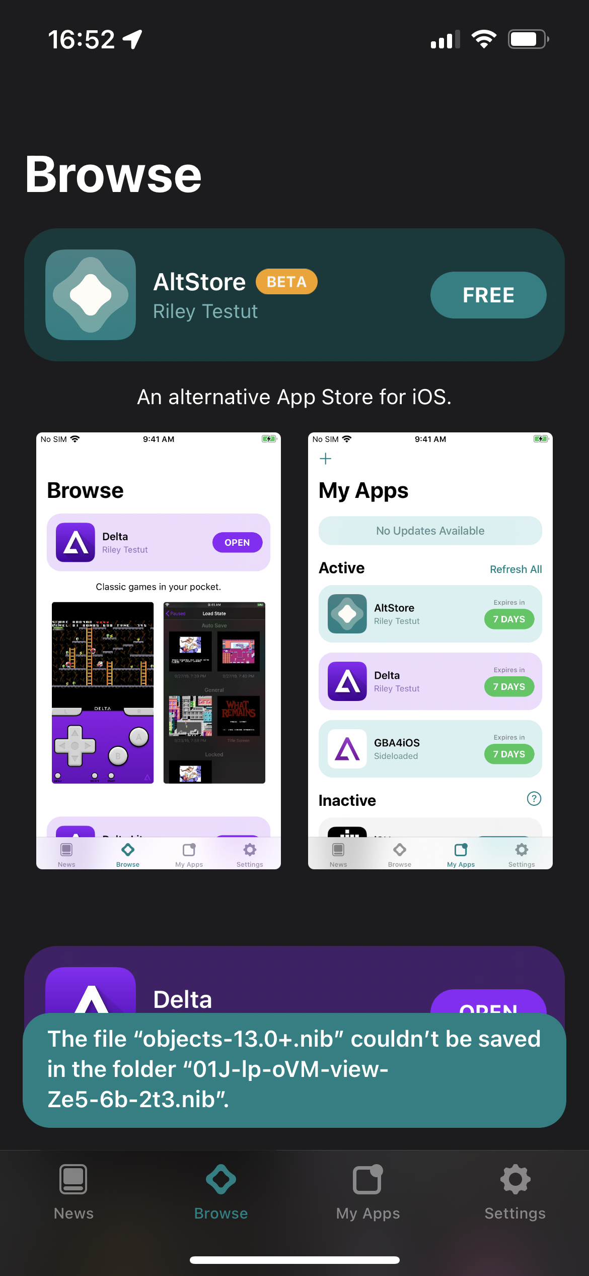 Error when installing AltStore Beta on IOS 15.2 · Issue #923 · altstoreio/AltStore · GitHub