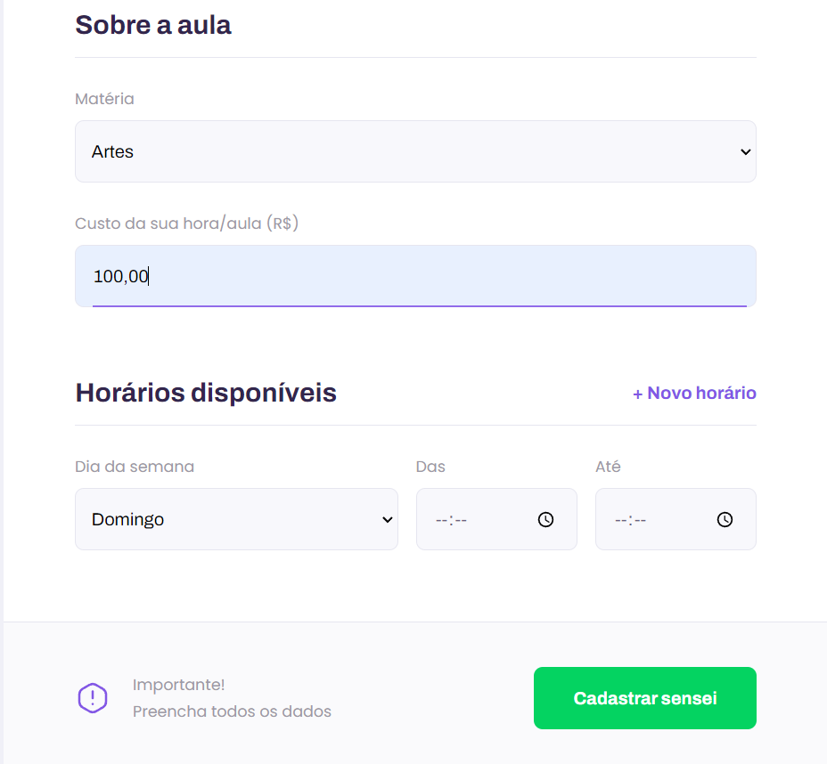 Bug: Malfuncionamento no bloqueio do botão "Cadastrar sensei" · Issue #1 · amintasvrp/sensei ...