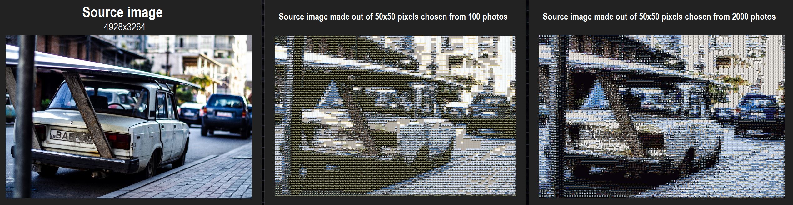 GitHub - boston24/Photomosaics: An application used for making a photomosaic. Made using 'pillow ...