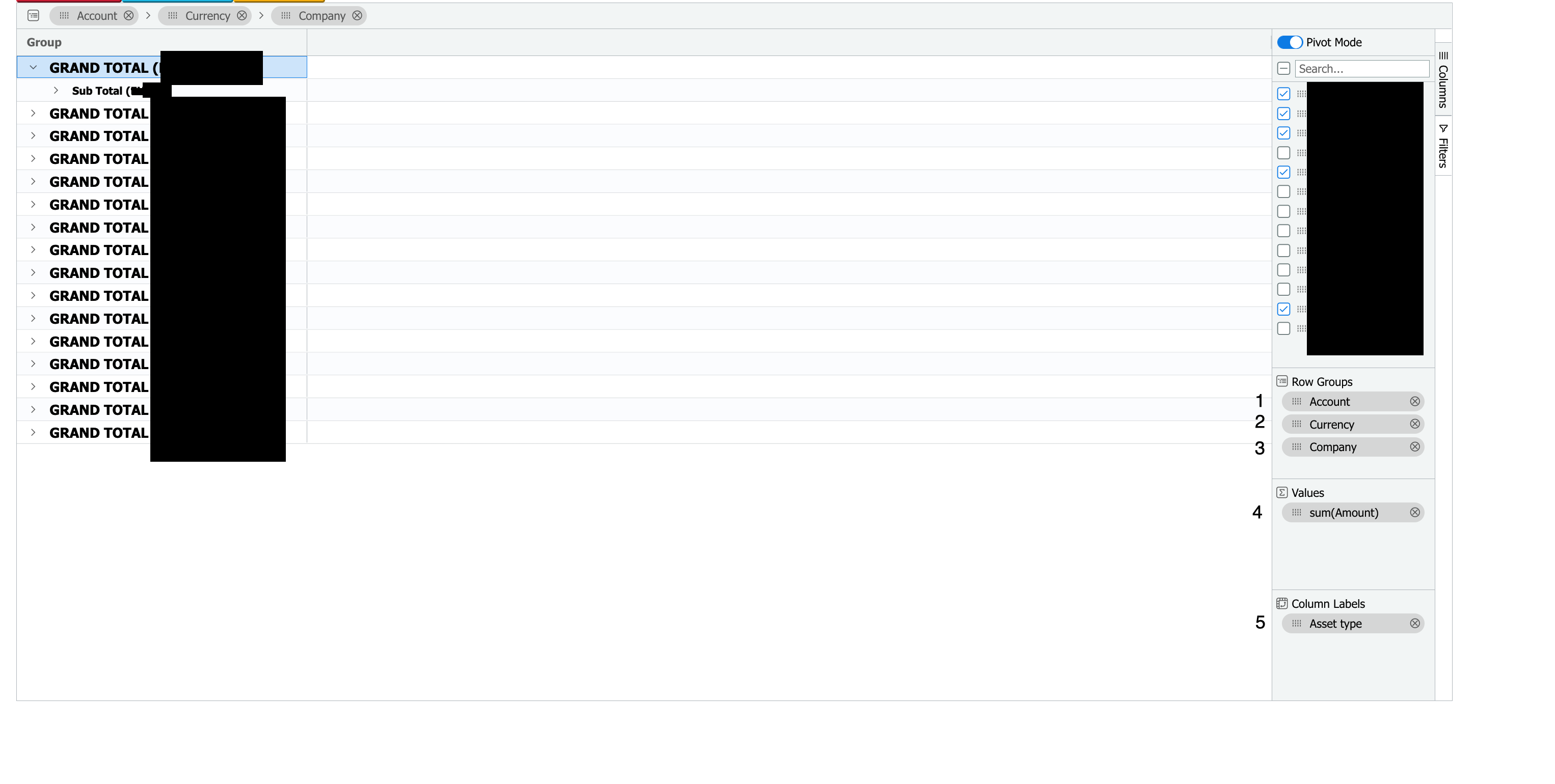 Pivot mode forces me to perform execute grouping/value columns in ...