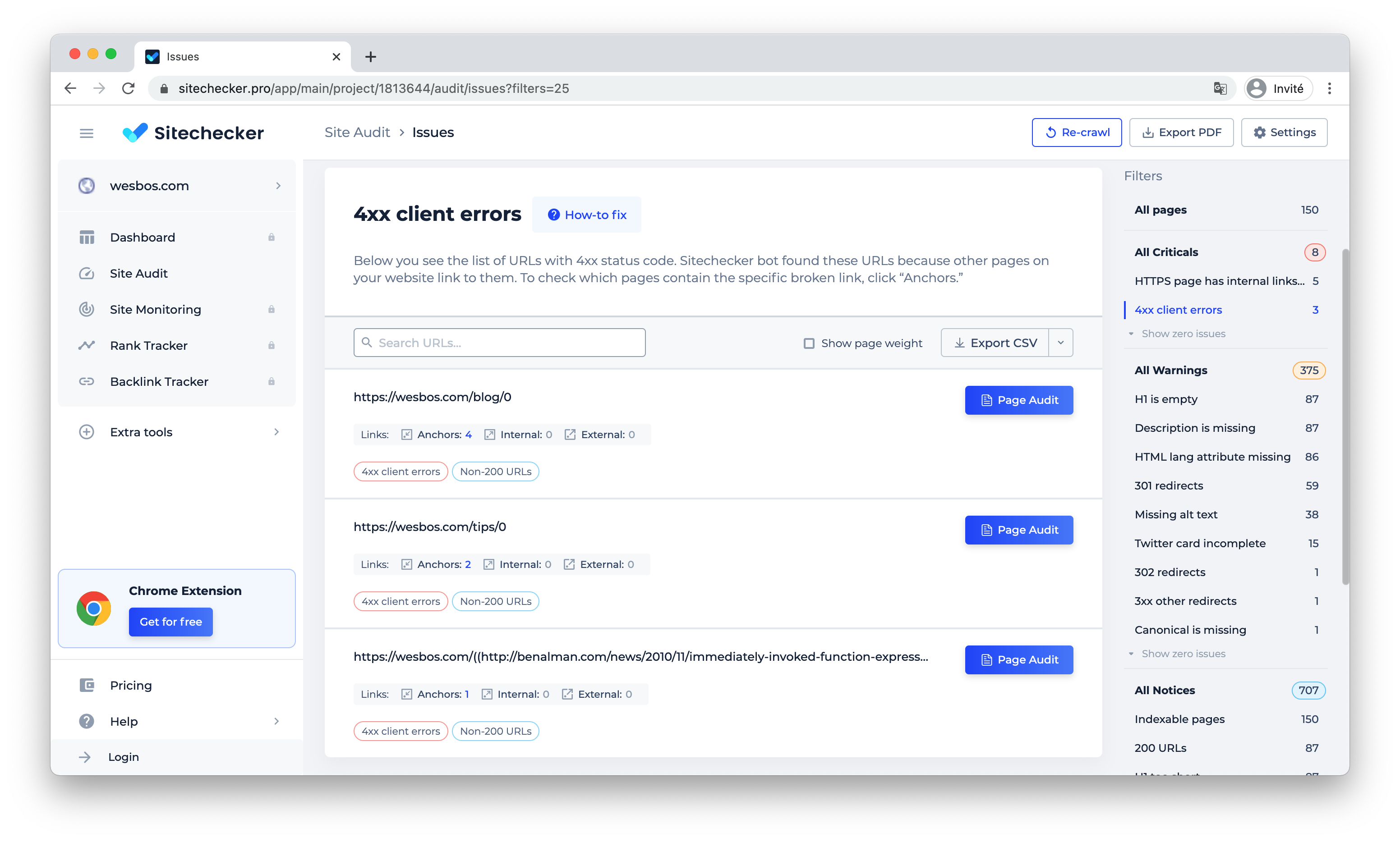 4xx client errors (Sitechecker) · Issue #154 · wesbos/wesbos · GitHub