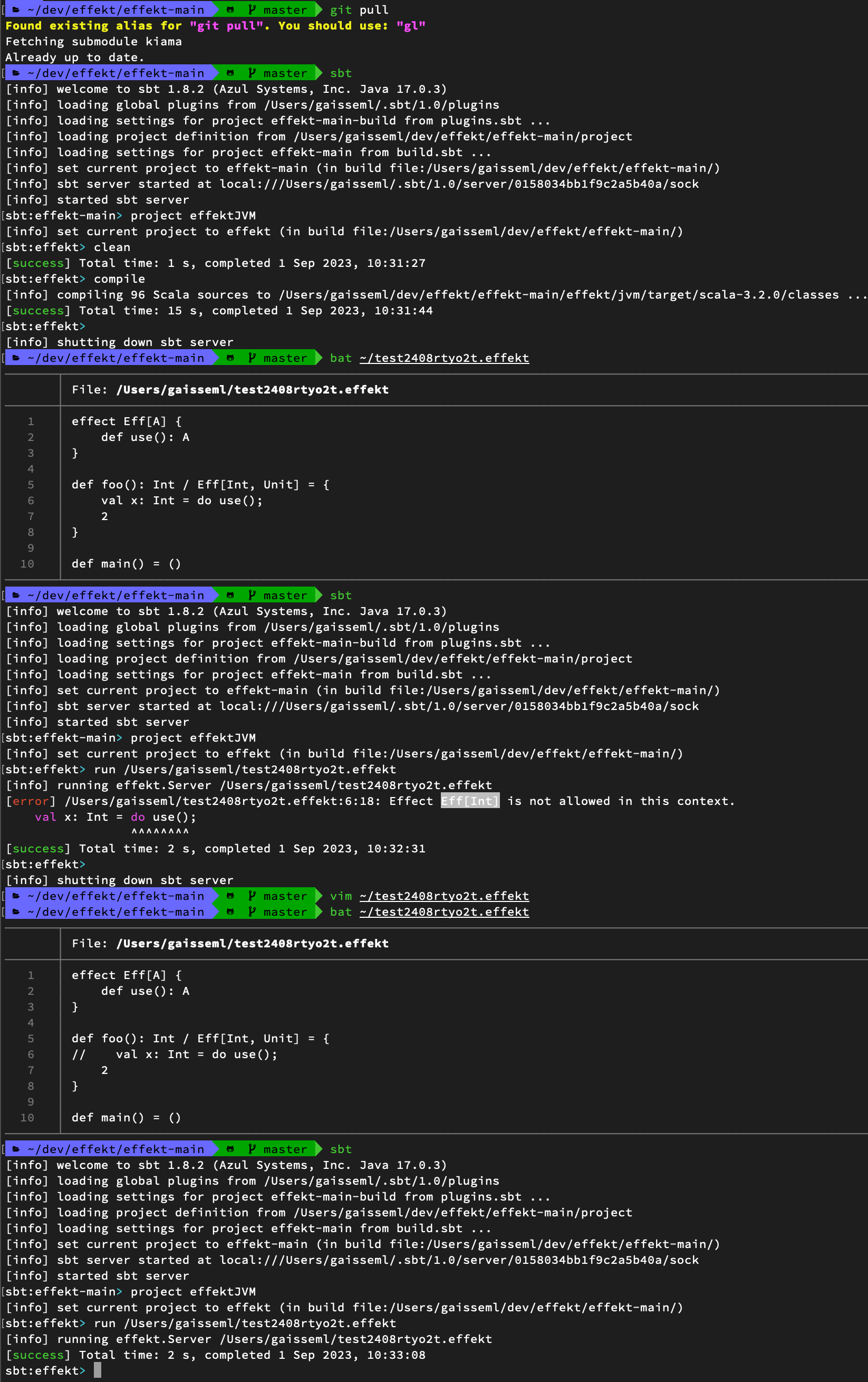 Handling of type parameters for effects · Issue #281 · effekt-lang/effekt · GitHub