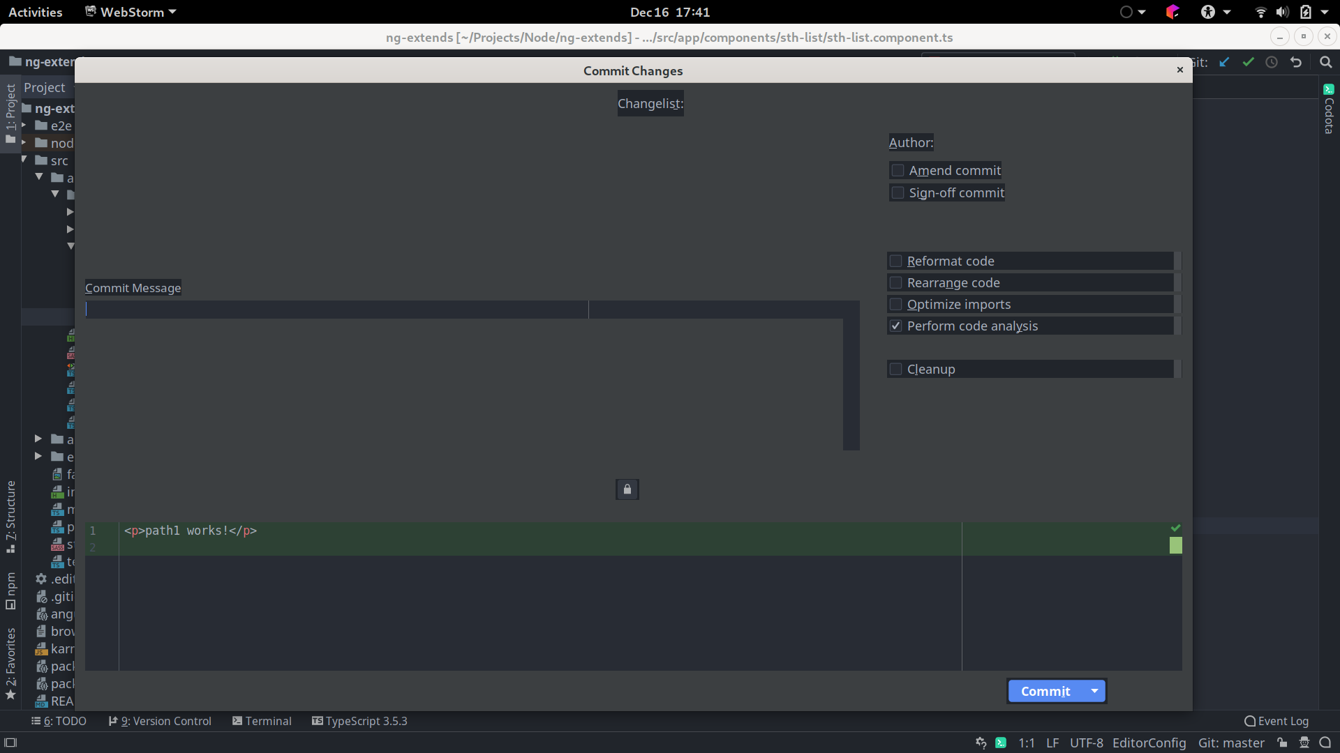 Broken Git Commit Window · Issue 112 · One Darkjetbrains One Dark Theme · Github