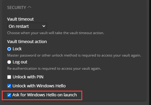 "Ask for Windows Hello on launch" function doesn't work anymore after last update · Issue #3799 ...