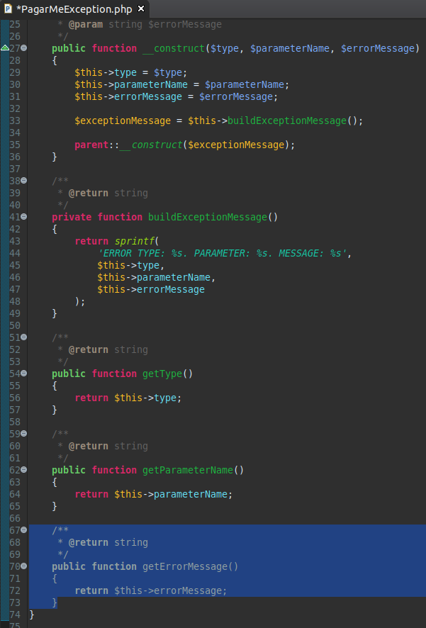 Adicionar método getErrorMessage() em namespace PagarMe\Exceptions · Issue #345 · pagarme ...