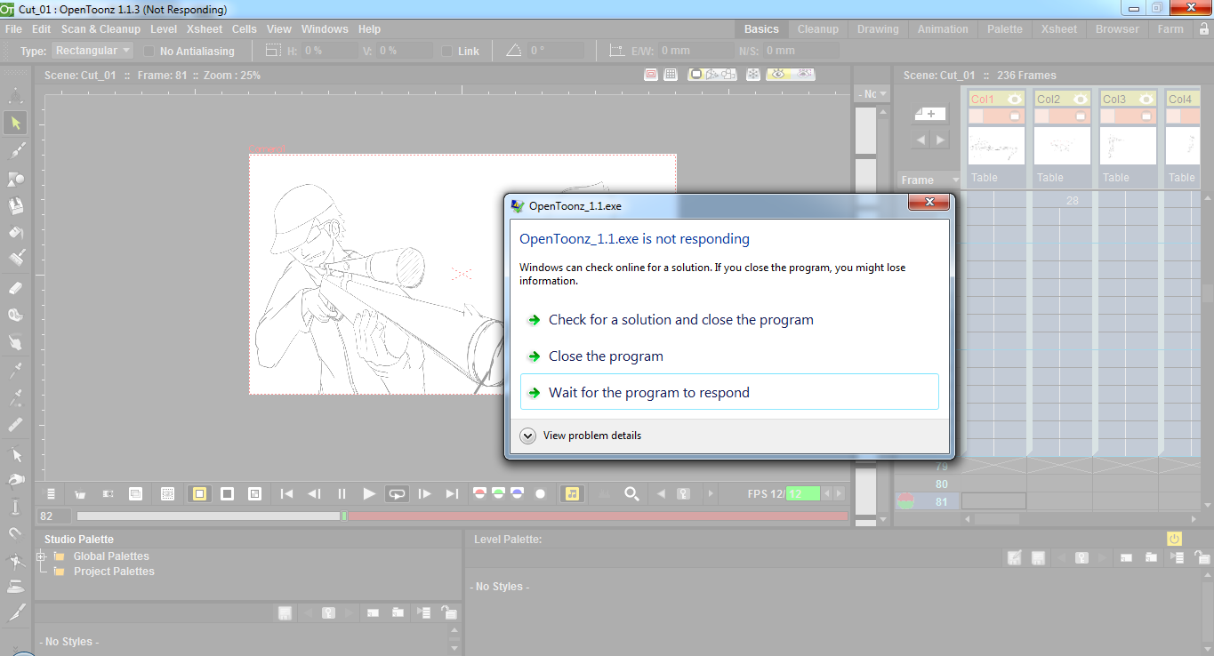 Play Animation to Crash · Issue #1334 · opentoonz/opentoonz · GitHub