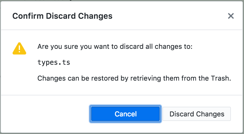 swap buttons in 'remove repository' and 'discard changes' dialog on ...