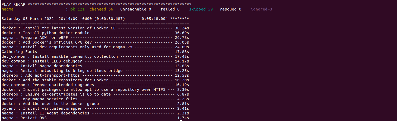 [v1.7] Ansible provisioning of gateway VM fails when using branch v1.7 · Issue #11854 · magma ...
