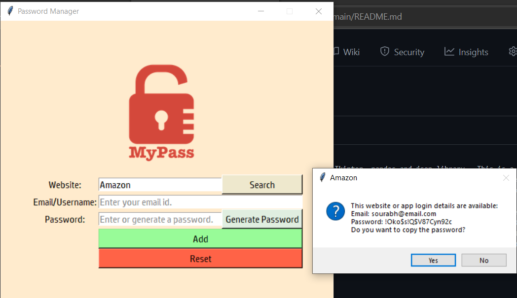 GitHub - Gupta731/Password-Manager: This password manager application is made in Python using ...