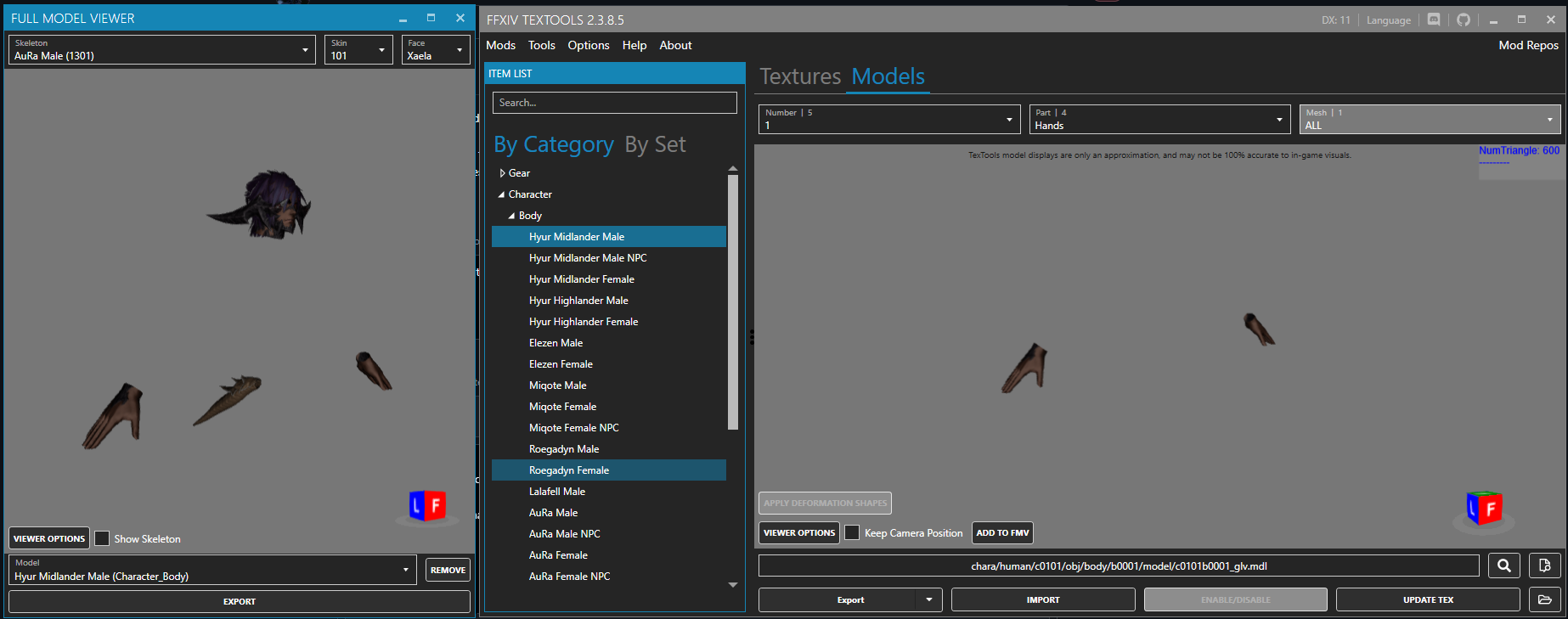 [Bug]: Cannot add multiple models from same source to FMV · Issue #275 · TexTools/FFXIV_TexTools ...