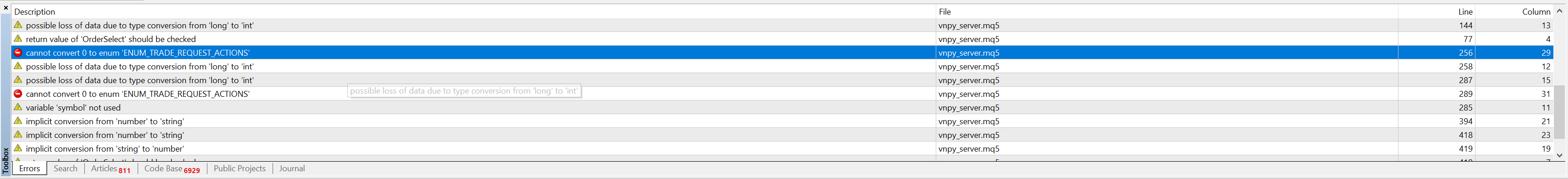 MT5 vnpy_server.mq5编译错误 · Issue #3136 · vnpy/vnpy · GitHub