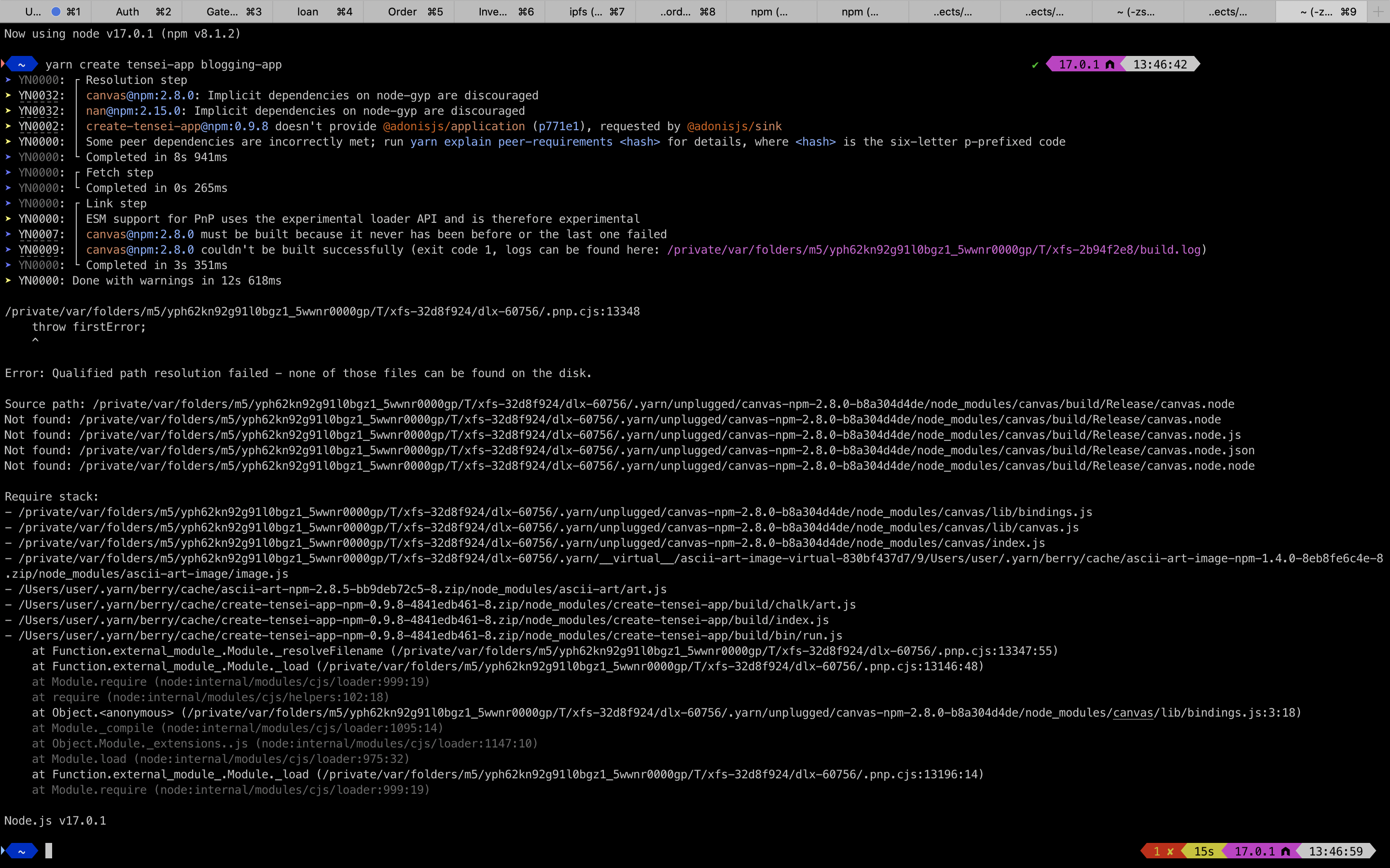 can not create project · Issue #160 · tenseijs/tensei · GitHub