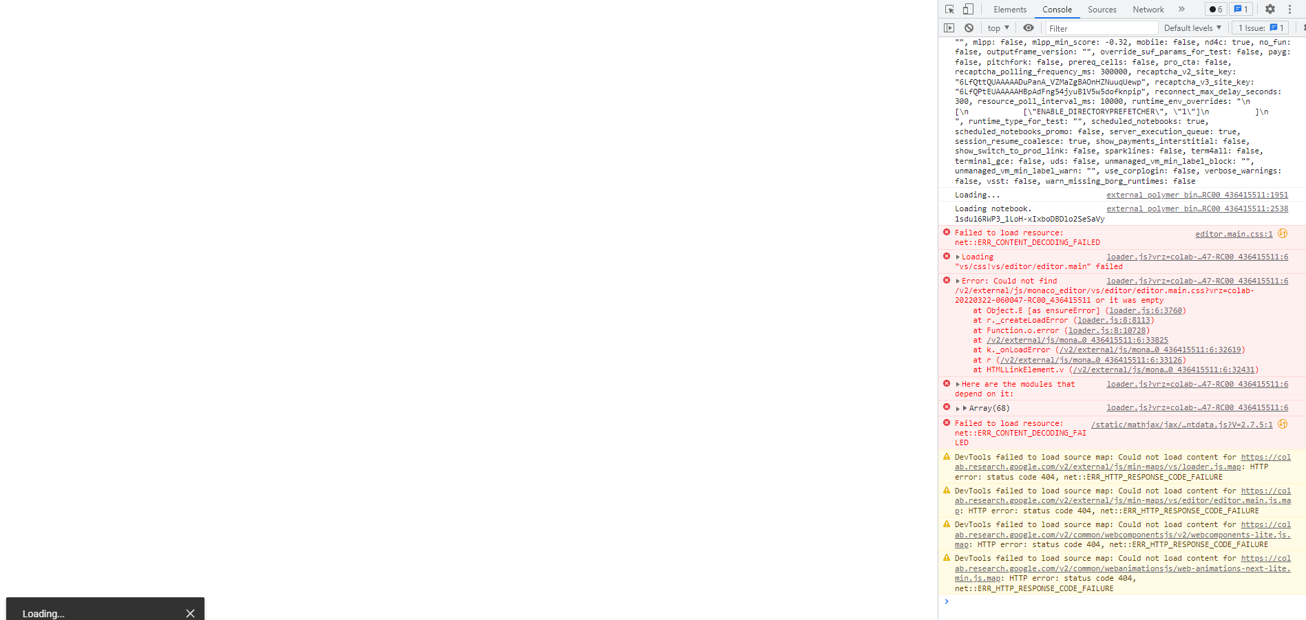 Colab notebook stuck on loading and unable to open · Issue #2699 · googlecolab/colabtools · GitHub