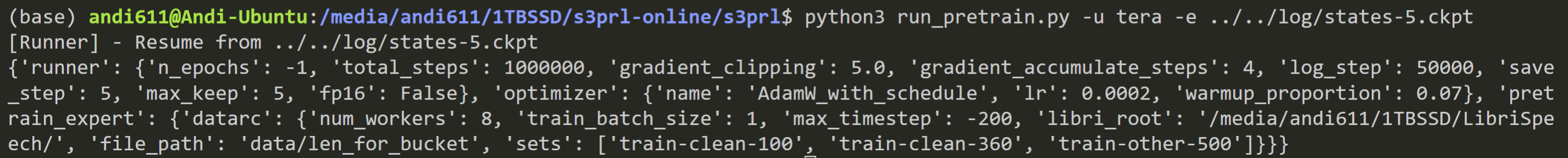 resume pretrain · Issue #332 · s3prl/s3prl · GitHub