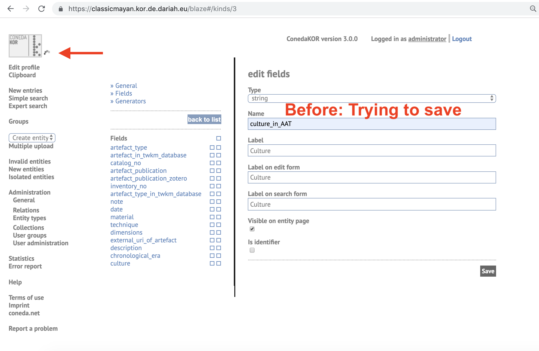 Editing seems not possible at the moment because of some kind of timeout · Issue #234 · coneda ...