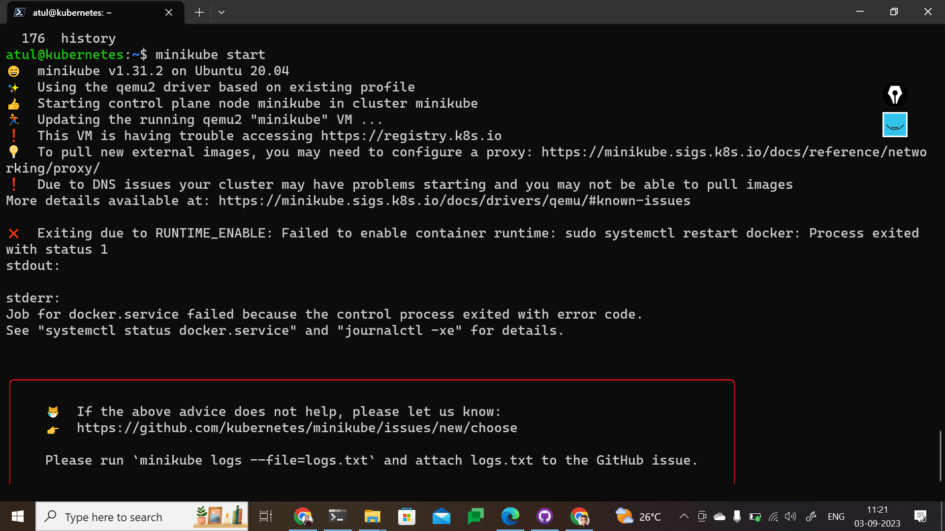 Facing Minikube Start Error On Azure Vm · Issue 17168 · Kubernetes Minikube · Github