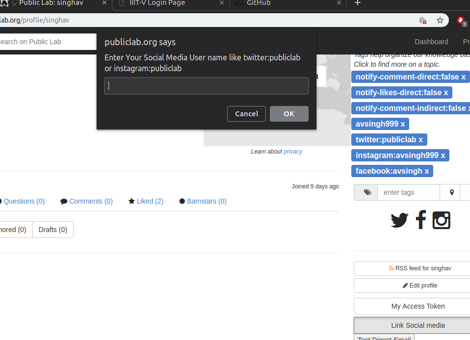 Make pop-up for link social media button · Issue #3584 · publiclab/plots2 · GitHub