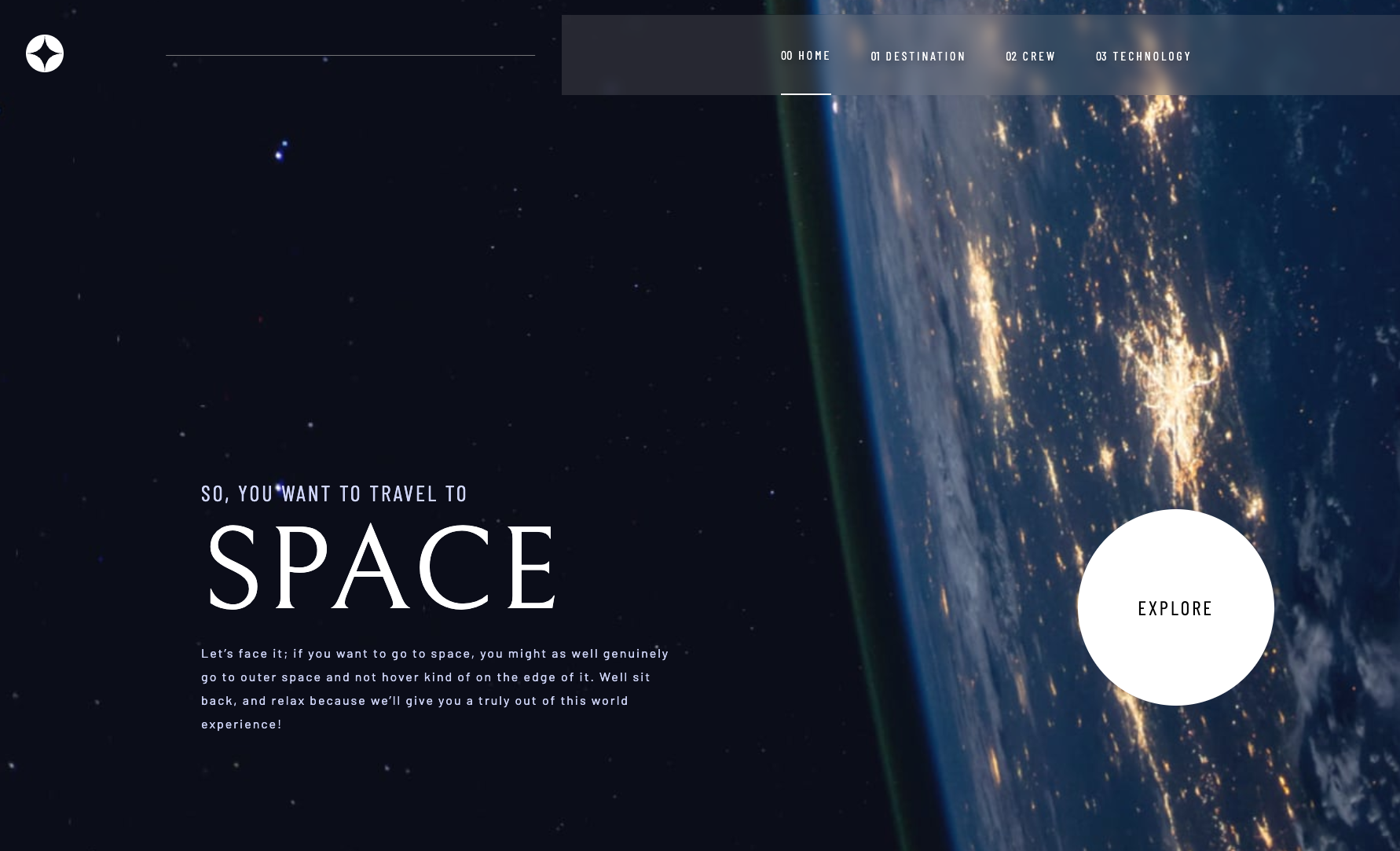Github Parvathyvd React Space Tourism Website A Multipage Website Using React