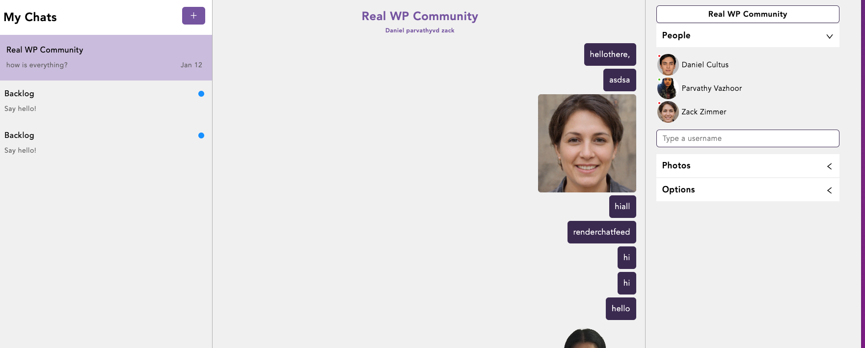 GitHub - parvathyvd/react-chat-engine: react chat application using react chat engine