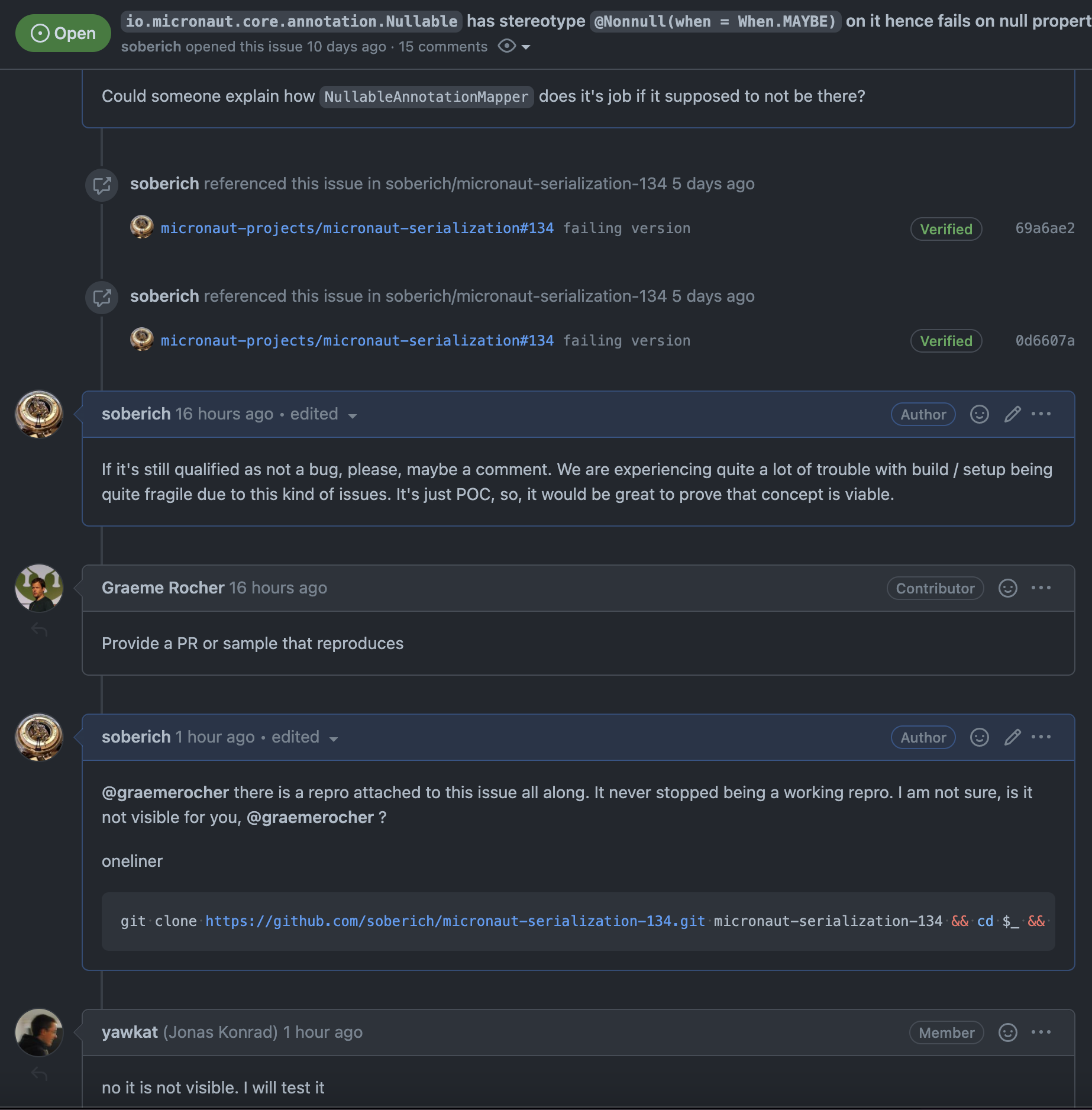 `io.micronaut.core.annotation.Nullable` has stereotype `@Nonnull(when = When.MAYBE)` on it hence ...