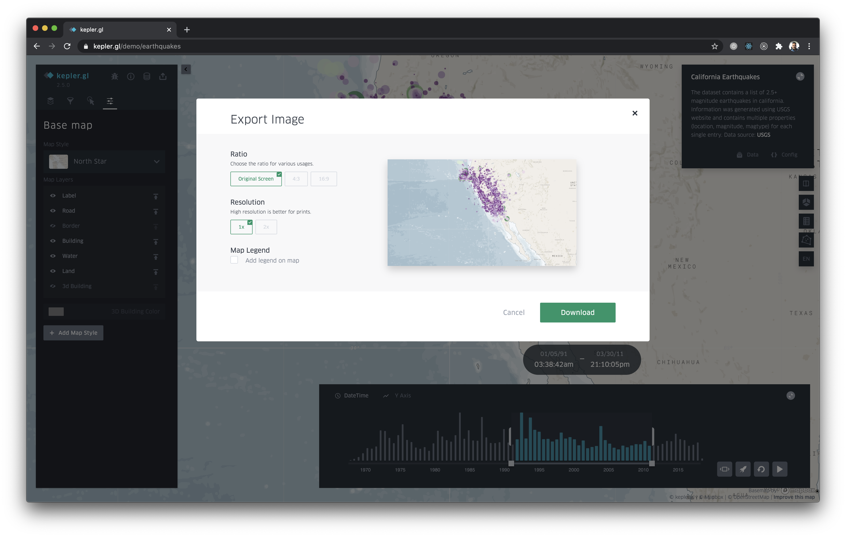 [Bug] Unable to Export Image for Custom MapBox Style · Issue #1427 · keplergl/kepler.gl · GitHub