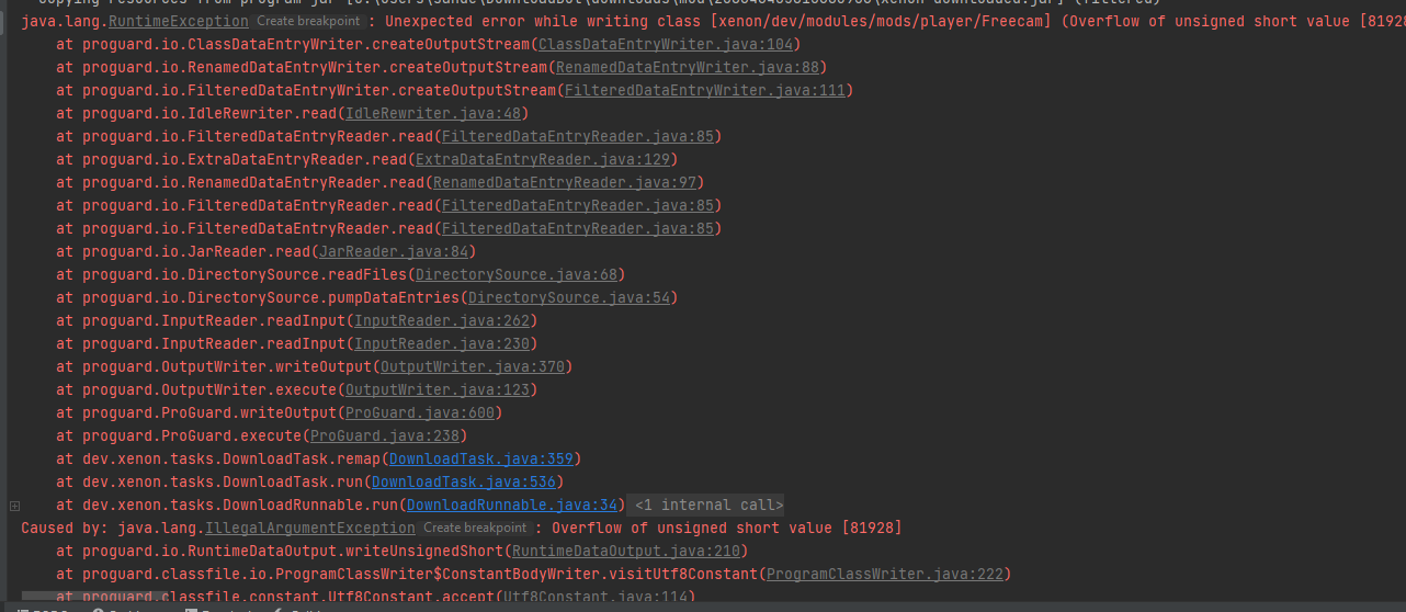 Overflow Of Unsigned Short Value · Issue 134 · Guardsquare Proguard · Github