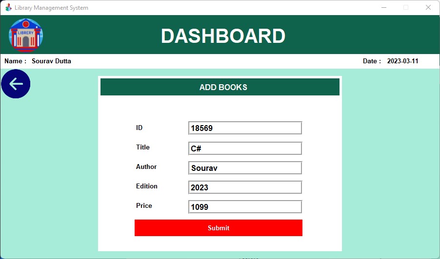 GitHub - CosmicSourav/Library-Management-System-GUI: The application ...