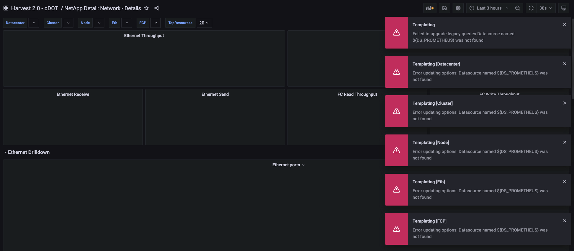 Dashboard Harvest 2.0 - cDOT/NetApp Detail: Network - Details is broken · Issue #562 · NetApp ...