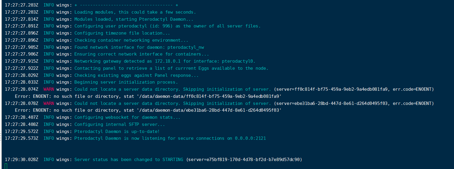 SFTP Server Start error · Issue #2028 · pterodactyl/panel · GitHub