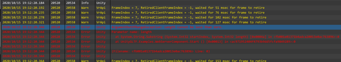 Problem in importing a glb file on runtime while playing apk file on ...