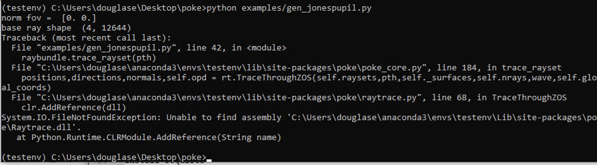 ZOS Raytracer doesn't work with default install · Issue #66 · Jashcraf/poke · GitHub