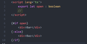 Svelte syntax highlighting breaks when a non-initialized variable is defined · Issue #1998 ...