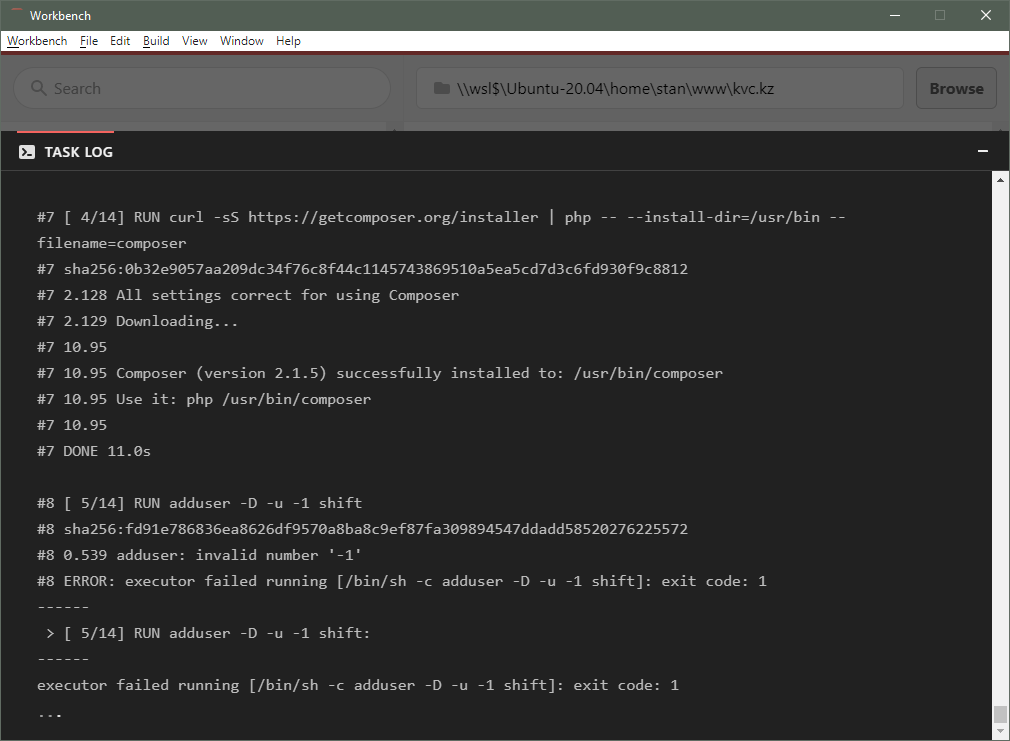 Docker build fails on 0.4.7 and 0.5.0 · Issue #34 · laravel-shift/workbench-issues · GitHub