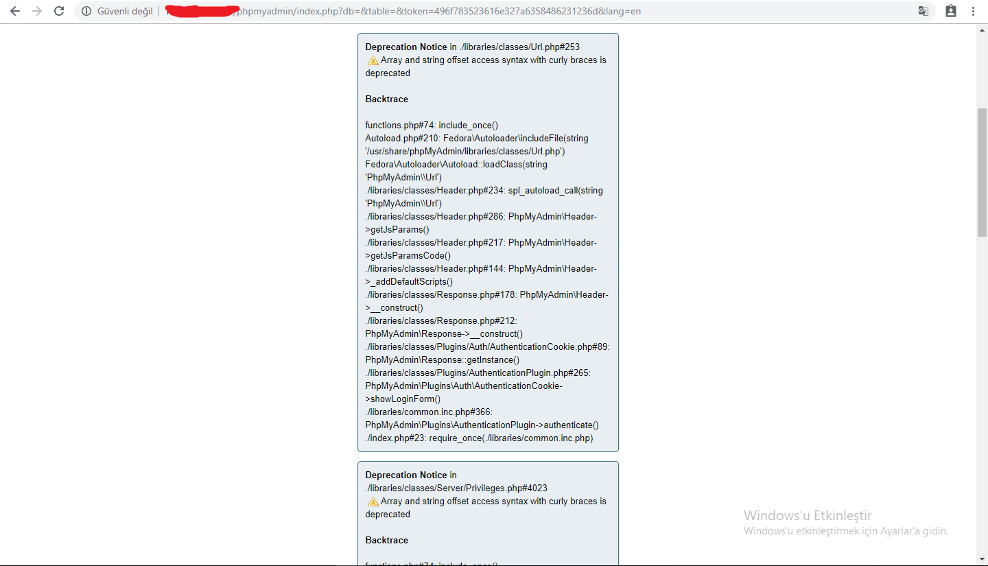 "Deprecation Notice" message on login page of phpMyAdmin on · Issue #1954 · outroll/vesta · GitHub