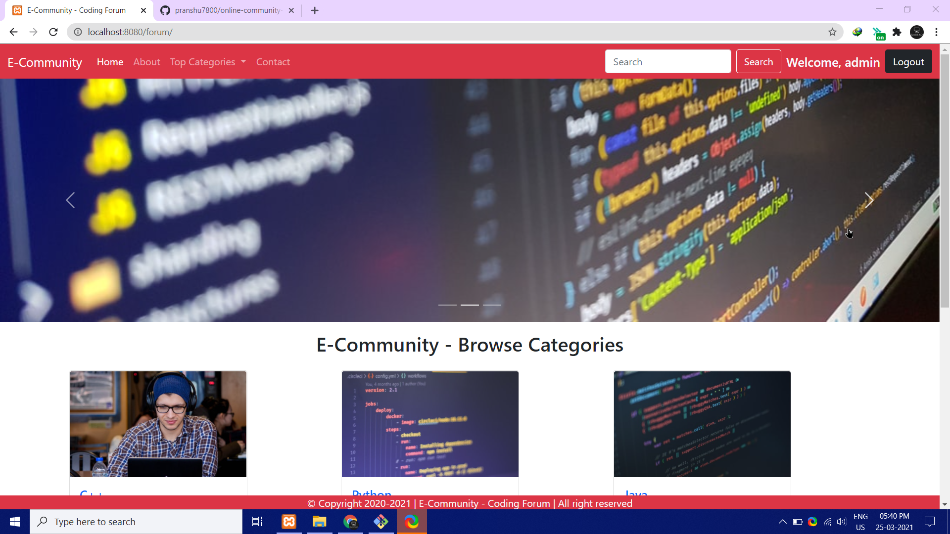 GitHub - pranshu7800/online-community-using-php-mysql: I created a ...