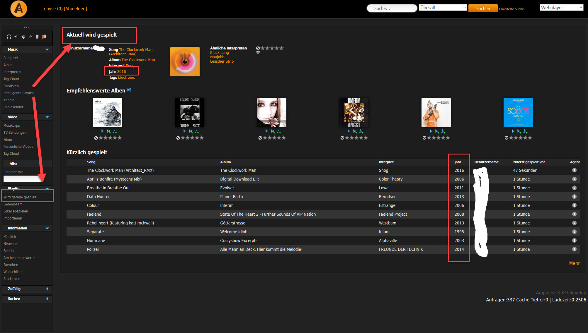 [4.1.0.0-Delop] now playing isn't shown anymore · Issue #2223 · ampache/ampache · GitHub