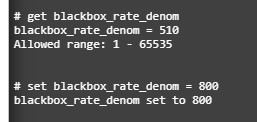 Setting blackbox_rate_denom higher than 255 causes display errors · Issue #1156 · iNavFlight ...