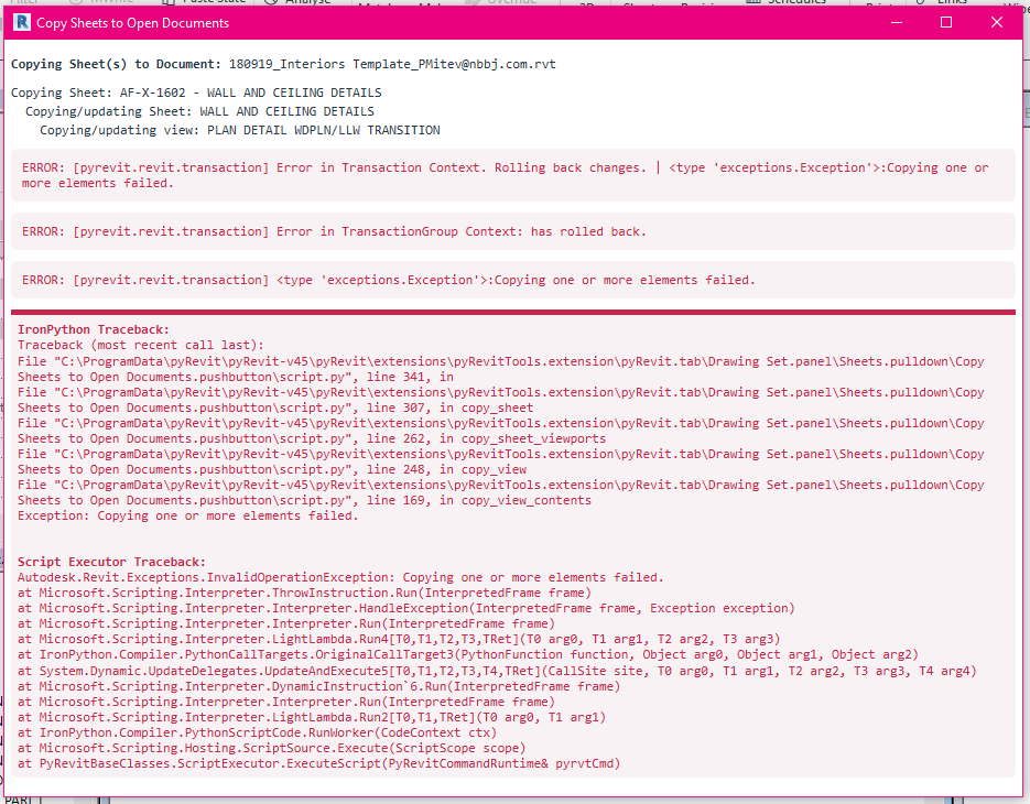 Sheets - "Copy Sheets to Open Document" Ends and Rolls Back Entire Transaction if View-Specific ...
