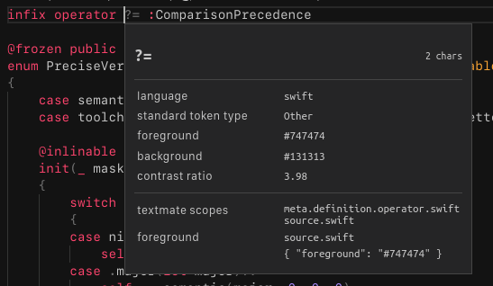 operator and operator lexeme declarations should be highlighted as identifiers · Issue #595 ...