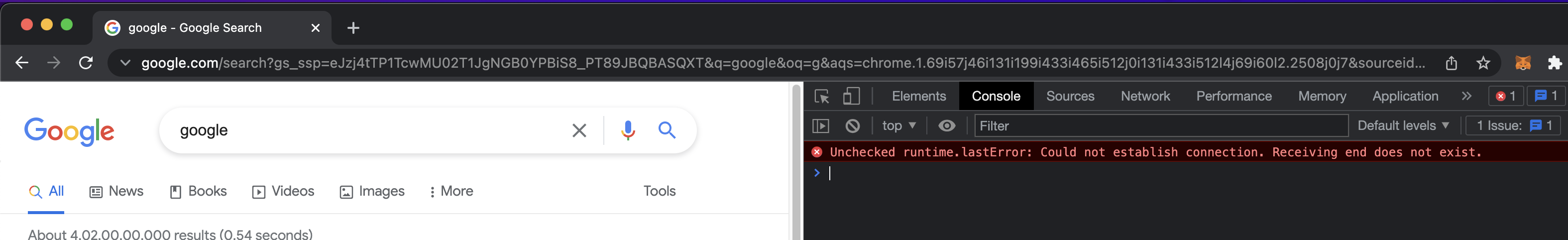 Unchecked runtime.lastError: Could not establish connection · Issue #9407 · MetaMask/metamask ...