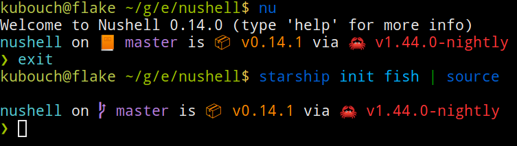Starship symbols not showing properly · Issue #1933 · nushell/nushell · GitHub