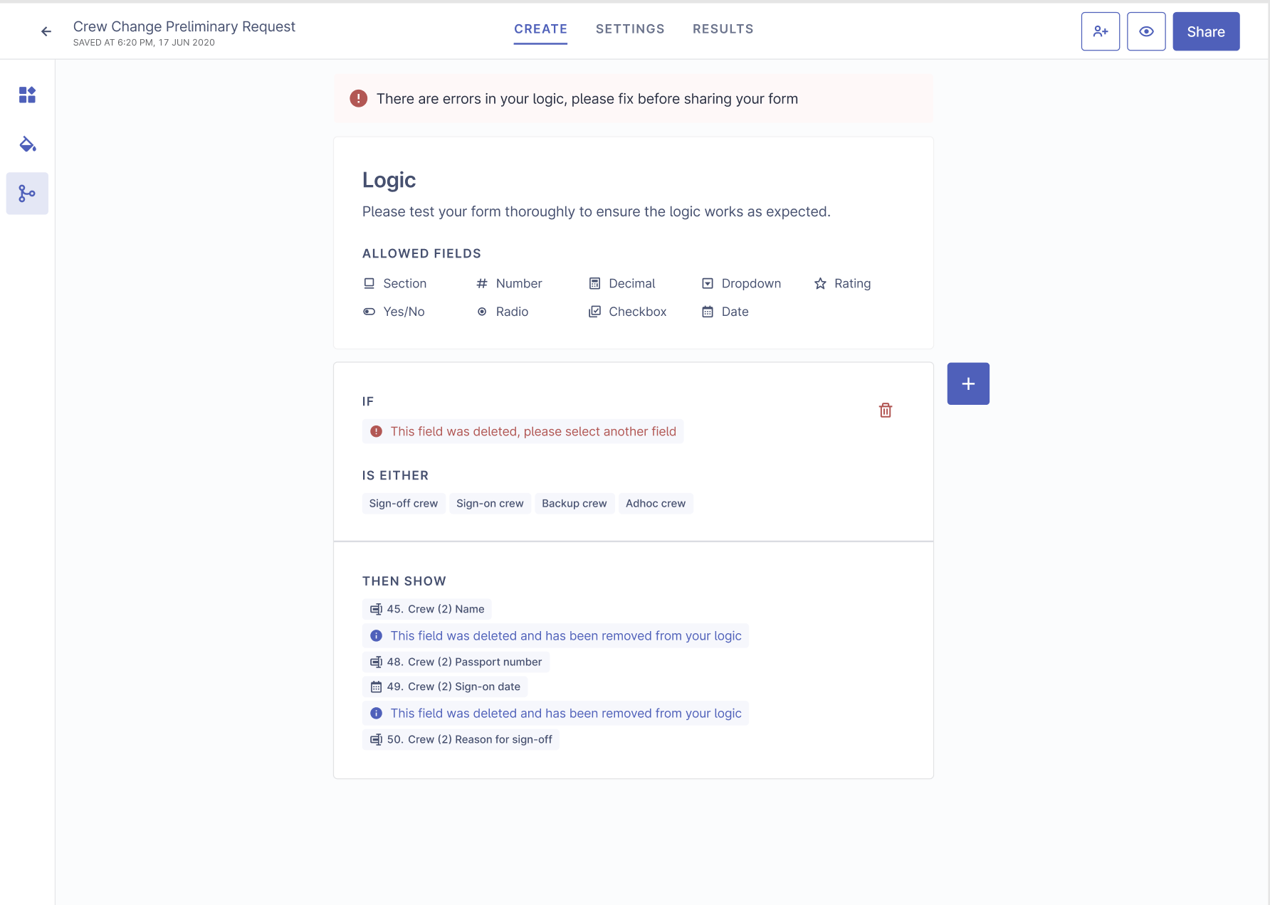 Move logic + button to align with first logic block · Issue #4541 · opengovsg/FormSG · GitHub