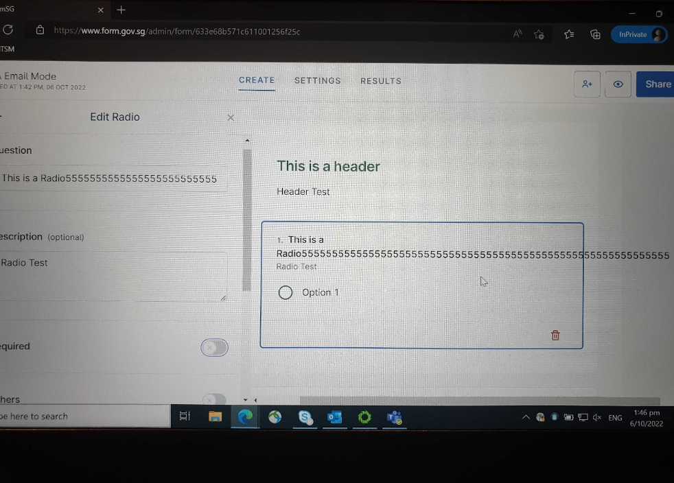 Long question titles are not wrapped in various places · Issue #5050 · opengovsg/FormSG · GitHub