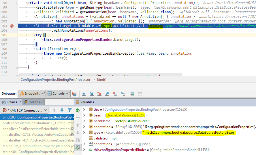 ConfigurationPropertiesRebinder doesn't work with FactoryBeans · Issue ...